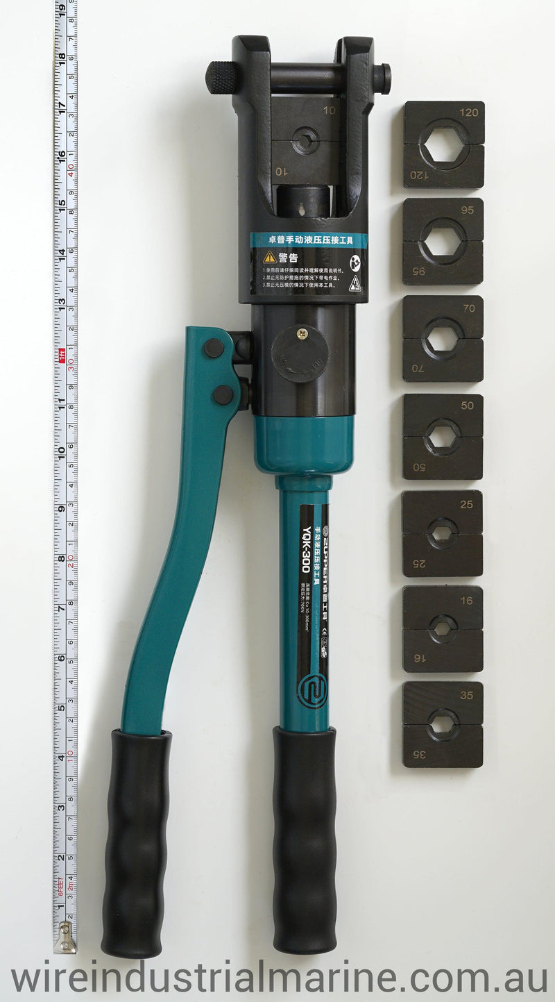 Hydraulic wire rope crimping tool store